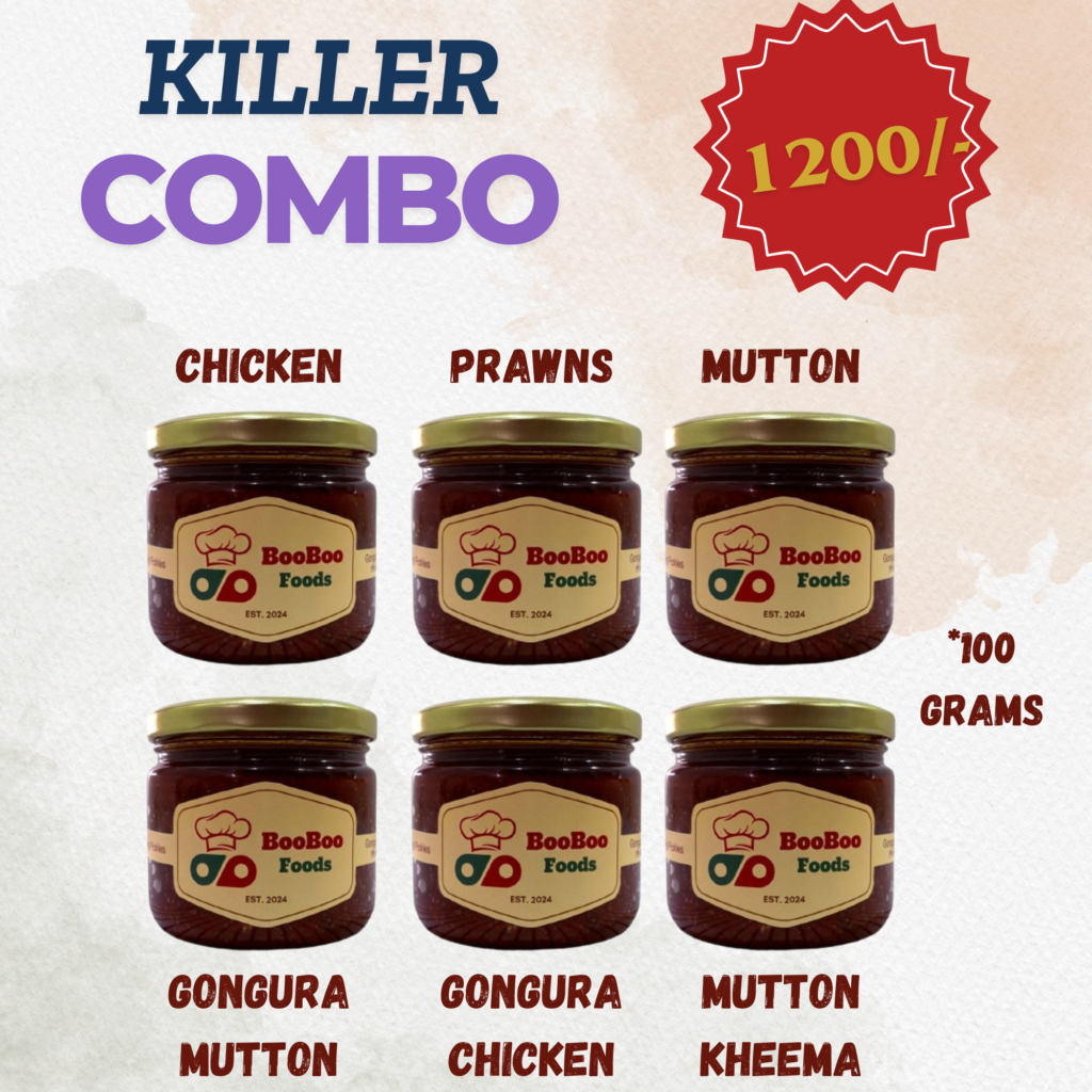 Killer Combo – A Fiery Feast of 6 Non-Veg Pickles! - Boo Boo Foods